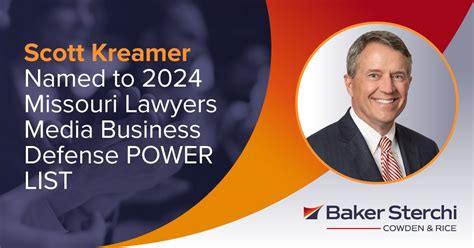 Congratulations To Baker Sterchi Managing Member Scott Kreamer Who Has Earned Recognition On