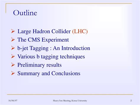 Ppt B Jet Tagging Analysis In Cms Powerpoint Presentation Free