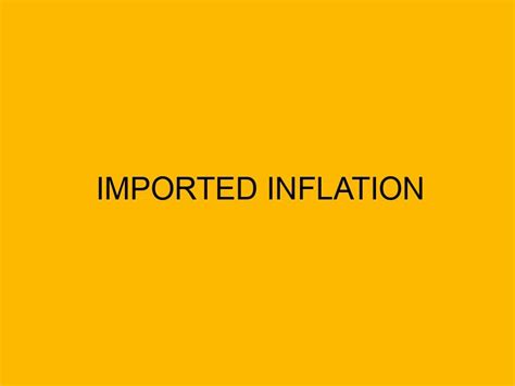 Imported Inflation