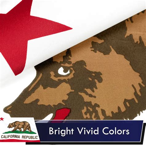 G128 California State Flag 3x5 Ft 2 Pack Printed Polyester Assorted