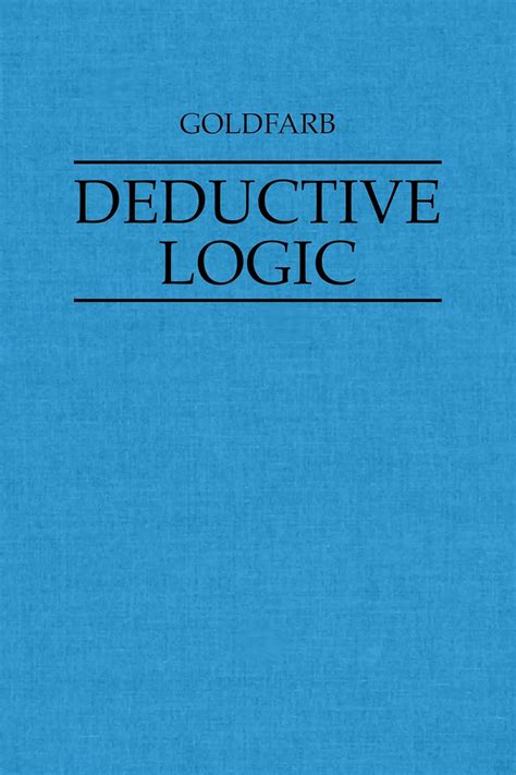 Deductive Logic 9780872206601 Goldfarb Warren Books