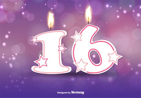 Sweet Sixteen Vector Background 105055 Vector Art At Vecteezy