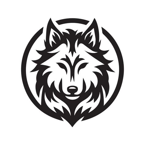 Minimalist Wolf Logo With White Background 50471804 Vector Art At Vecteezy
