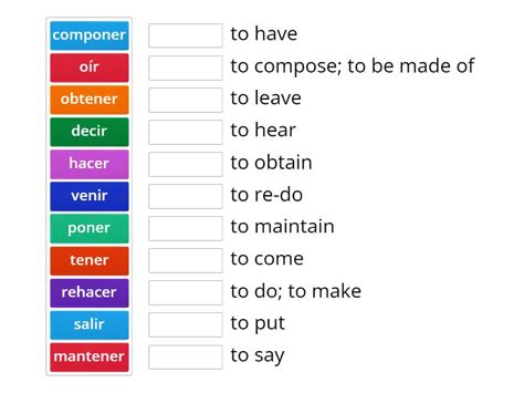 Yo Go Verbs Match Up