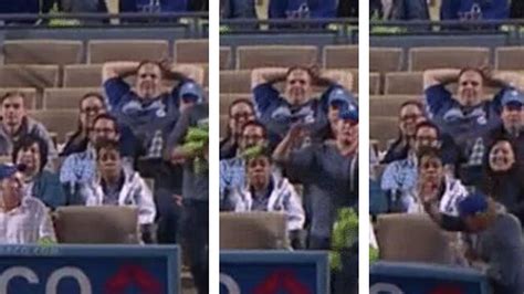 Hero Dodgers Fan Prat Falls Down Stairs While Carrying Too Many Peanuts