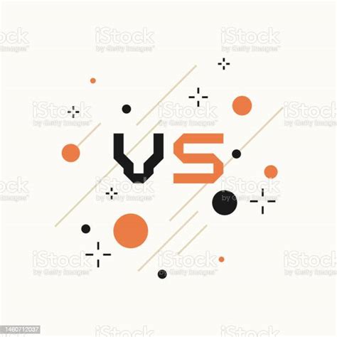 대결의 밝은 포스터 상징 Vs 트렌디한 스타일의 배경에 벡터 그림 Championship에 대한 스톡 벡터 아트 및 기타 이미지 Championship 개념 과학