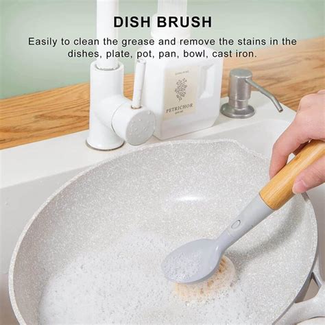 Dish Brush Set With Storage Holder 4in1 Kitchen Cleaning Brush Set