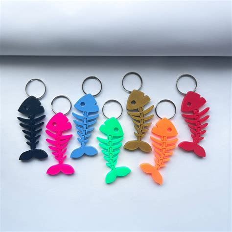 Keychain Fish Keychain Flexy Fish Keychain Flexi Fish Keychain