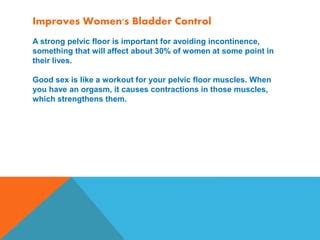 Benefits Of Sex Ppt