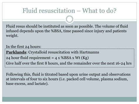 Ppt Estimation Of ‘burn Total Body Surface Area Tbsa And Fluid