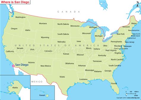 San Diego California Map