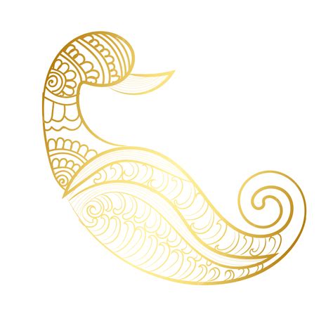 Vector Gold Peacock Bird Illustration Peacock Gold Peacock Golden