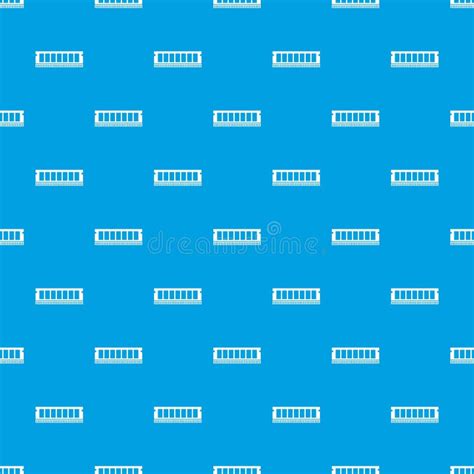 Ram Module For The Personal Computer Pattern Seamless Blue Stock Vector