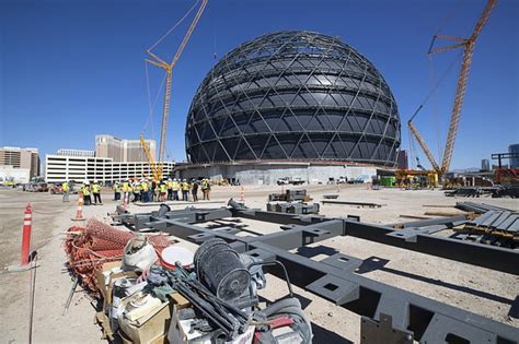 Milestone Reached In Construction Of Msg Sphere Las Vegas Sun News