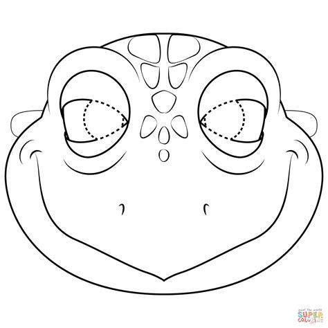 Turtle Mask Coloring Page Free Printable Coloring Pages