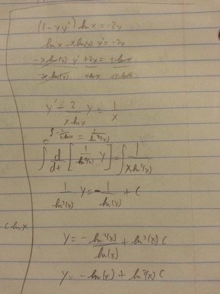Diff Eq Linear Eq Method I Cant Find The Mistake I Made