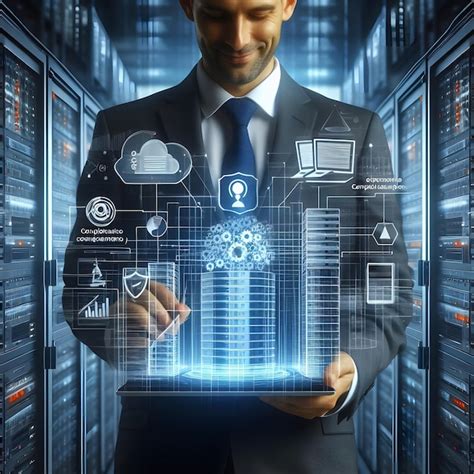 Premium Photo Reliable Technology Business Network Servers Boost