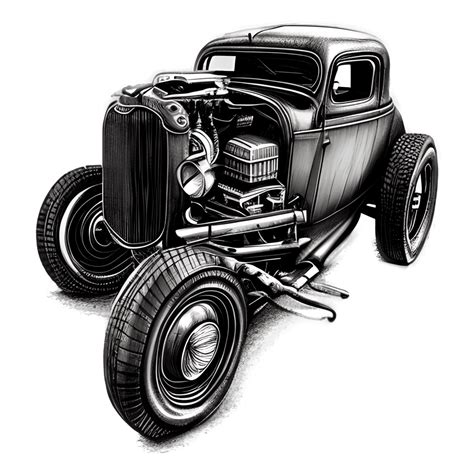 Rat Rod Full Object Graphic · Creative Fabrica
