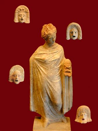 Ancient Greece Theater Masks Actors