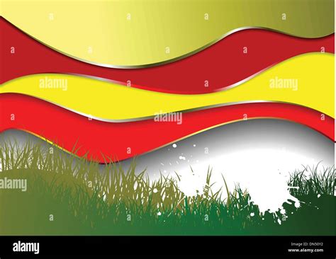 Grunge Wave Grass Background Vector Illustration Stock Vector Image