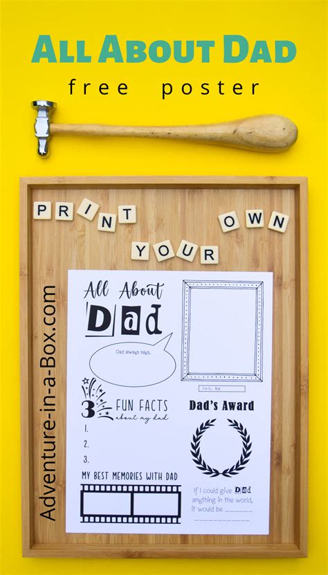 All About Dad Printable Adventure In A Box All About Dad Printable Adventure In A Box