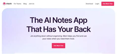 Mem Ai Powered Note Taking App