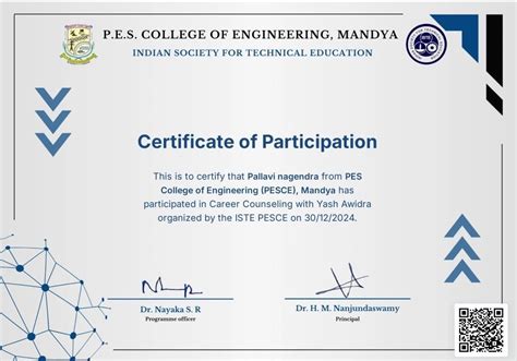 Pallavi N On Linkedin Career Self Engineering Iste Career