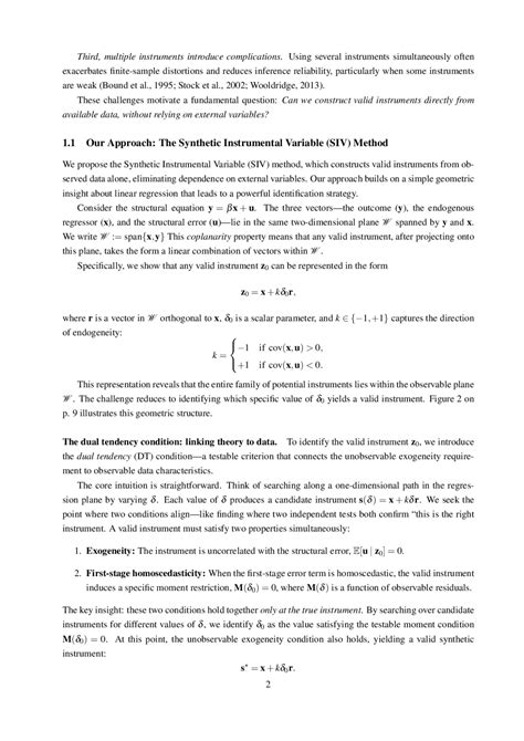 Synthetic Instrumental Variable Method Using The Dual Tendency