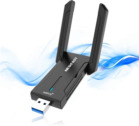 Newfast Axe5400 Usb Wifi 6 Adapter For Desktop Pc Tri Band Wireless Network Adapter