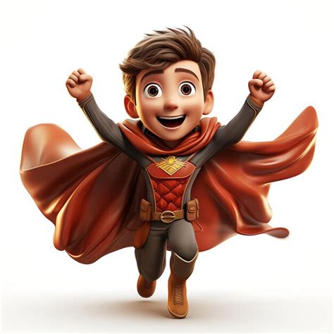 Premium Ai Image 3d Of Young Boy Jumping In The Air Ecstatic