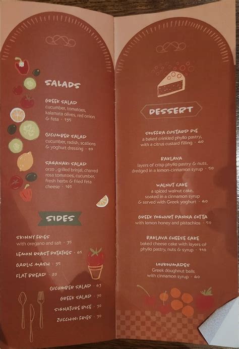 Menu At Mitéra Restaurant Durban