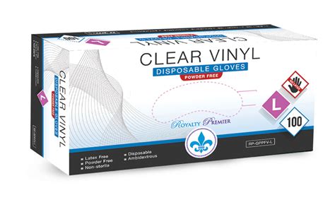 Clear Vinyl Gloves Powder Free Small Medium Large 3 Mil 100