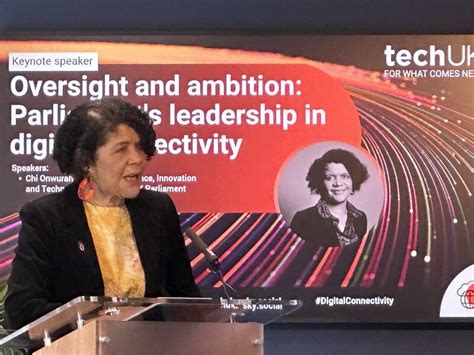 Interesting Speech From Chi Onwurah Mp At Tech Uks Future Telecoms… Simon Willmott