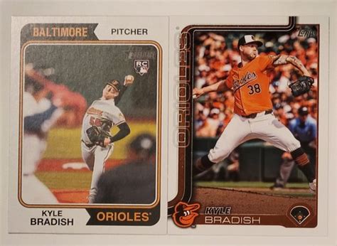 2 Card Lot Kyle Bradish Topps ⚾️ Cards 2023 Heritage Rc And 2025 Topps