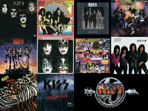 Kiss Albums Decades Of Decibels Kiss Vinyl Kiss Band Album Collage