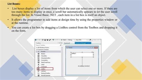 Combo Box And List Box In Vb Net Ppt