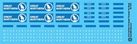 Great Northern Corrugated Passenger Car Decals Cmr Products