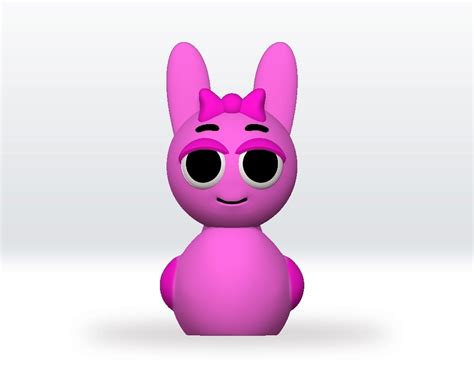 🦆 Sprunki Pinki Duck Stl File Sprunki 3d Model Character Fanart・fichier Stl Pour Impression 3d