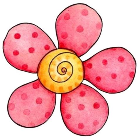 Whimsical Blue Flower Clip Art Download Blue Flower Clipart 