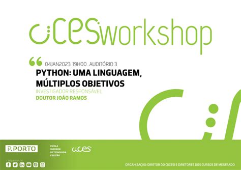 Nova Data Ciicesi Workshop Python Uma Linguagem Múltiplos Objetivos — Estg Escola