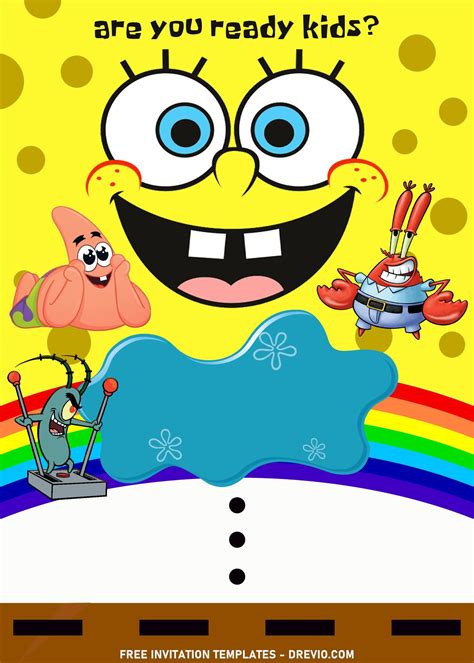 Spongebob Squarepants Invitations Printable Free