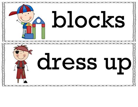Preschool Classroom Helper Labels Free Printable