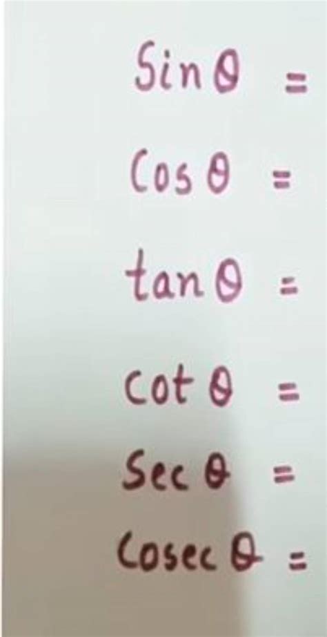 Sino Cos 0 Tan O Cot And Sec And Cosec And Filo