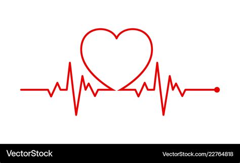 Heart Rhythm Electrocardiogram Ecg Ekg Signal Vector Image