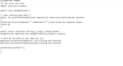 Answered Define A Method Printfeetinchshort With Int Parameters