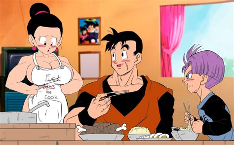 Rule 34 Apron Apron Only Big Breasts Blush Breasts Chichi Chichi Majin Buu Saga Dragon Ball