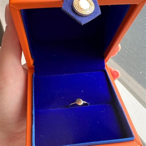 Tiny Round Initail Ring 14k Solid Gold Minimalist Pinky Rings For Women Slim All Finger Ring