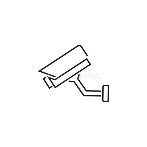 Fixed Cctv Security Camera Icon Vector Template Isolated Stock Vector
