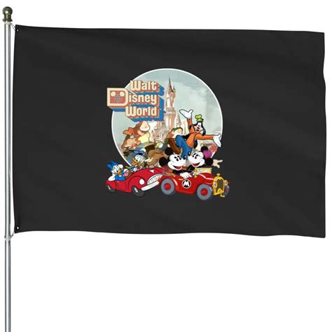 Vintage Disney Walt Disney World House Flags Disney Retro House Flags