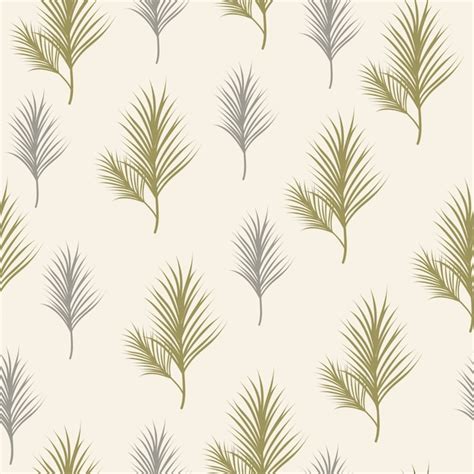 Premium Vector Leaves Pine Background Seamless Pattern